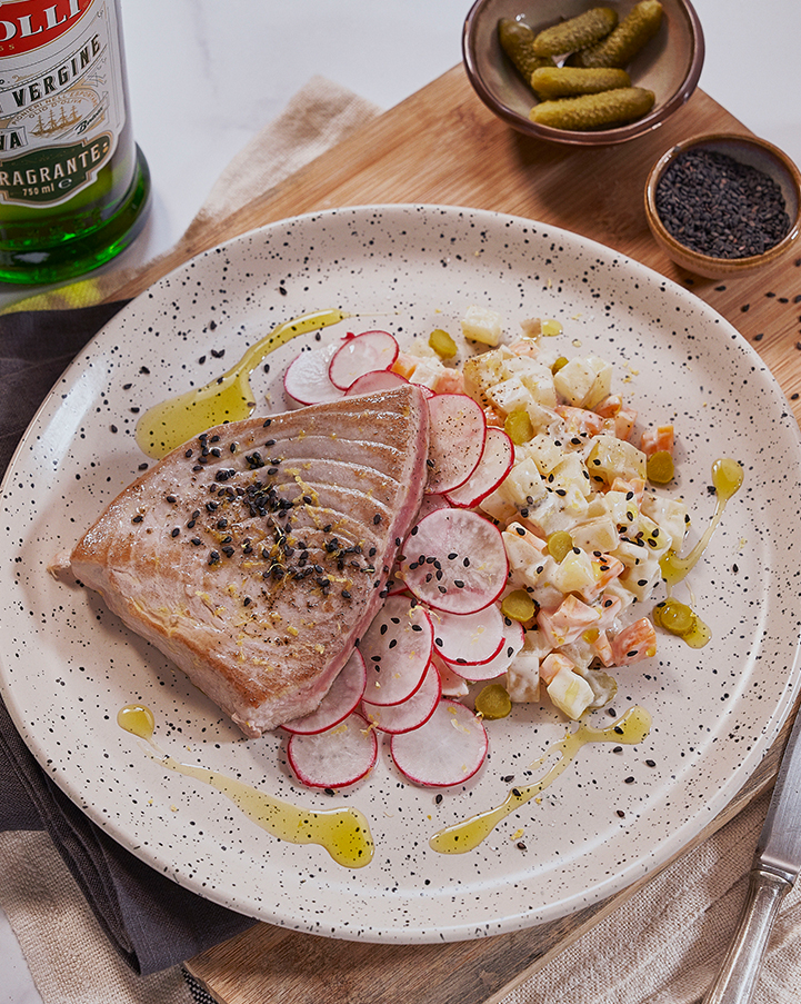 Red Tuna Fillet Russian Salad - Bertolli Recipes
